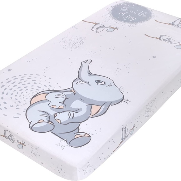 Disney | Bedding | Dumbo Sweet Little Baby Photo Op Nursery Fitted Crib ...